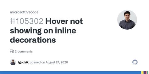 Hover Not Showing On Inline Decorations · Issue 105302 · Microsoft