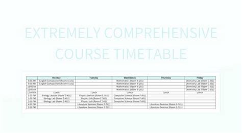ultimate guide to course scheduling and timetabling excel template