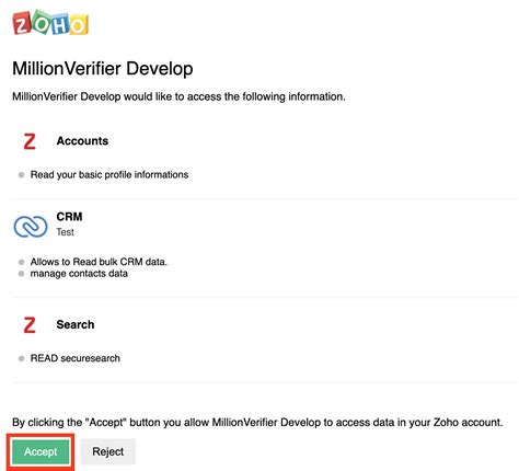 Connect Zoho Crm With Millionverifier Millionverifier Help Pages