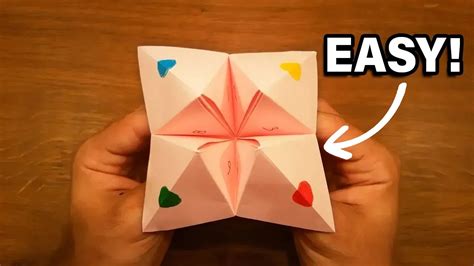 How To Make A Paper Fortune Teller Easy Origami Youtube