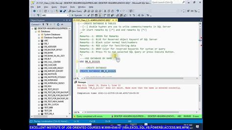 02211121microsoft Sql Server Tutorials0020 Create Database Table And Insert Data Into Table