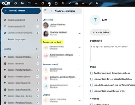 Groupes De Contact French Wording Not Found In Transifex · Issue 1246 · Nextcloud Circles
