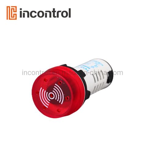 22mm Panel Mount Red Ac 220v Signal Indicator Light With Buzzer Pilot