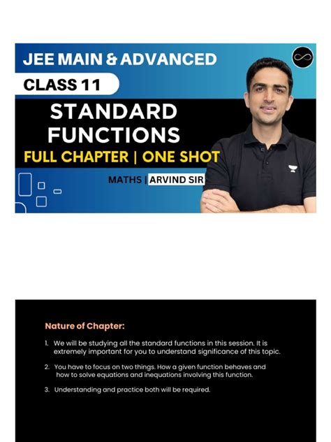 Standard Functions One Shot Pdf Function Mathematics Inequality