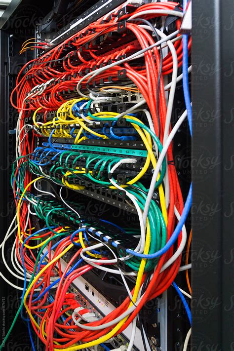 Colorful Cables Of A Switch By Stocksy Contributor Acalu Studio