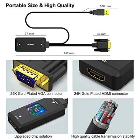 Stockist Sg Benfei Vga To Hdmi Adapter P Converter With Audio From Computer Laptop Vga