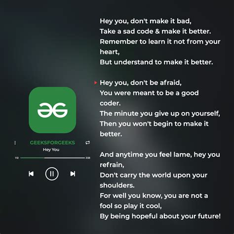 Geeksforgeeks Your Mid Week Motivation Is Here🔥🔥 Song Hey You 😎 Artist Geeksforgeeks