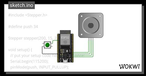 Coba Motor Stepper Wokwi Esp32 Stm32 Arduino Simulator