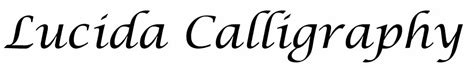 Lucida Calligraphy Font Dafontstyle
