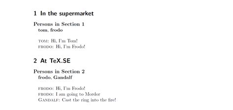 macros latex output custom commands used in current section tex