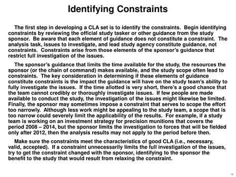 PPT Constraints Limitations And Assumptions Guide PowerPoint