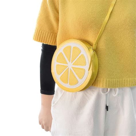 Shell Purse Funky Purse Nwt Lemon Fruit Shaped Round Cute Fashion