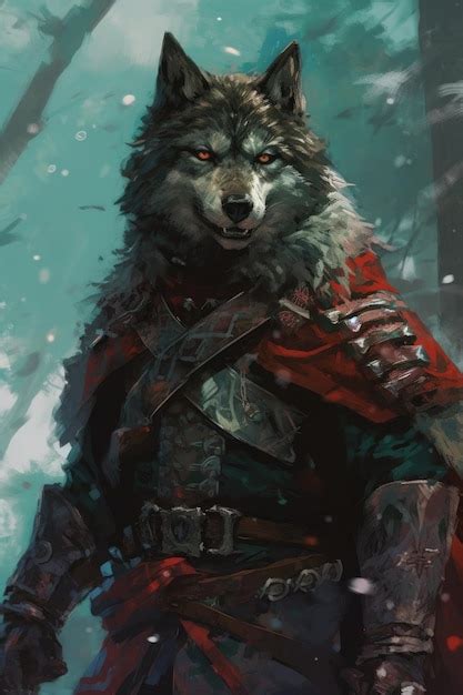 Premium Ai Image Wolf Assassin Wallpaper