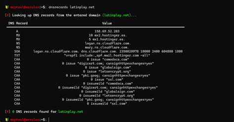 dnsrecords command