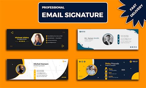 design custom html clickable email signatures animated email signature