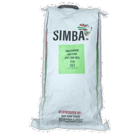 Simba White Corn Meal Ugali 25lb