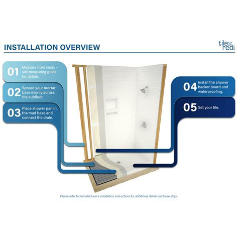 Tile Redi Rt4263cbfb Pvc Sqpc Redi Trench 42 D X 63 W Inch Fully