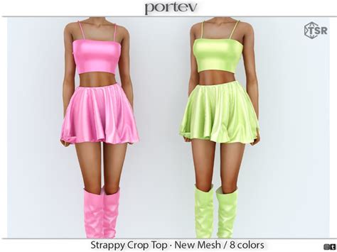 The Sims Resource Strappy Crop Top The Sims Resource Strappy Crop Top