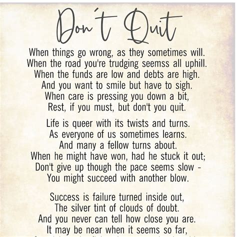Dont Quit Poem Etsy