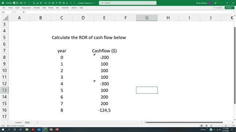 Solved Calculate The Ror Of Cash Flow Below