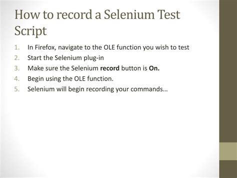 Ppt Selenium Ide Powerpoint Presentation Free Download Id2656841
