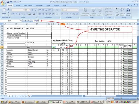 Sir Sherwin S Computer Tutorial Grading Sheet For Teachers