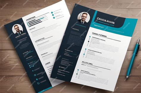Moderno Modelo De Design De Currículo Layout De Currículo Profissional