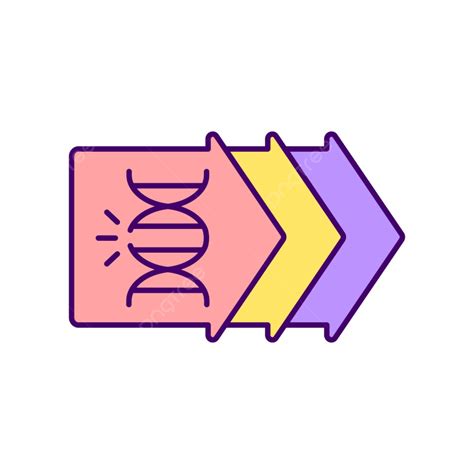 Genetic Evolution Rgb Color Icon Flat Genome Logo Png And Vector