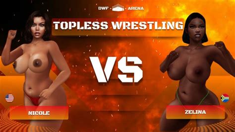 Topless Female Pro Wrestling Zalina Challenges Nicole To Face The