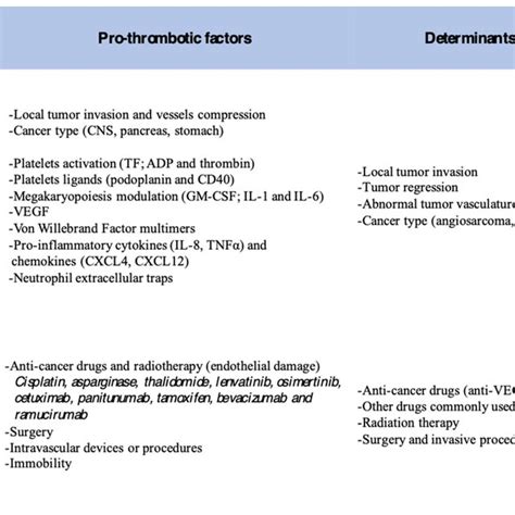 Cancer And Therapy Related Factors Responsible For Hemostasis
