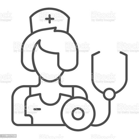 테라피스트 얇은 선 아이콘입니다 메딕 벡터 일러스트레이션은 흰색으로 격리되어 있습니다 의사 개요 스타일 디자인 웹 및 응용 프로그램을 위해 설계 Eps 10 10에 대한