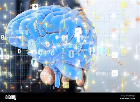 Digital Human Brain Render With A Connected Network Of Binary Code Artificial Intelligence