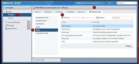 How To Create Users And Roles In A Vmware Esxi Host Client Cloudspress