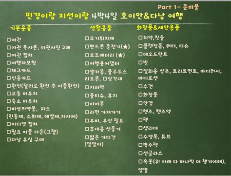5월 다낭and호이안 여행 준비물 리스트 공유해요 네이버 블로그