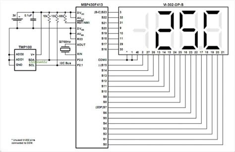 interfacing the msp430 and tmp100 i2c temperature sensor under