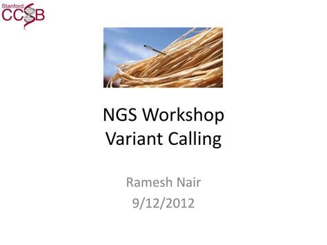 Ppt Ngs Workshop Variant Calling Powerpoint Presentation Free Download Id 1634768