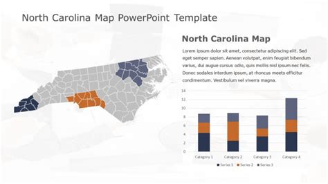 North Carolina Map 7 PowerPoint Template
