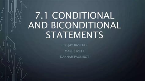 Conditional And Biconditional Statements Pptx