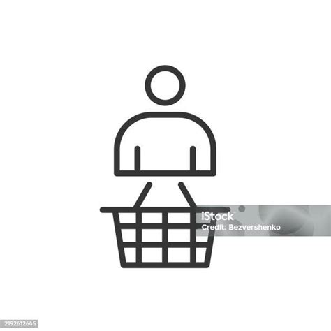 고객 라인 디자인의 아이콘 고객 클라이언트 구매자 소비자 사용자 쇼핑객 흰색 배경 벡터에 Patron 고객이 편집할 수 있는 획