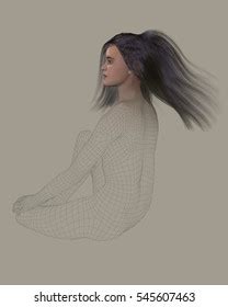 3d Rendered Illustration Nude Female Model Stock Illustration 545607463