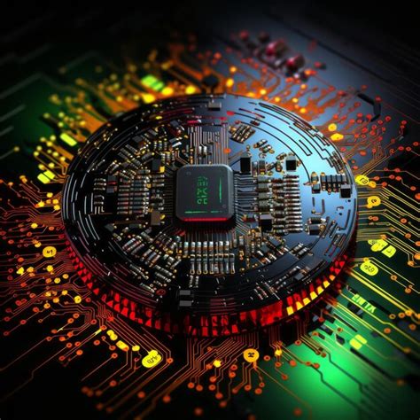 Premium AI Image A Circuit Board With An Electronic Chip On It