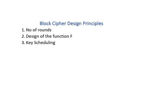 Block Cipher Design Principles Pdf