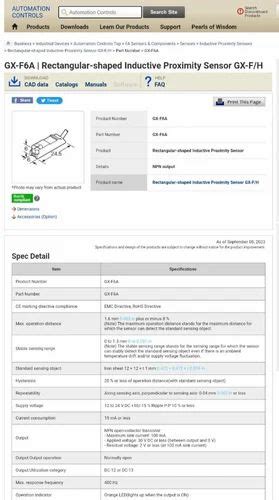 2 5 Mm Panasonic Inductive Proximity Sensor GX F6A 12 V NPN At 2635 Piece In Boisar