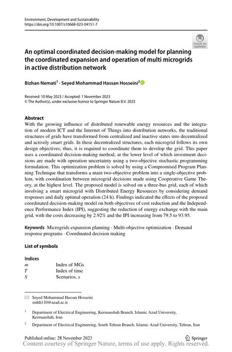 An Optimal Coordinated Decision Making Model For Planning The