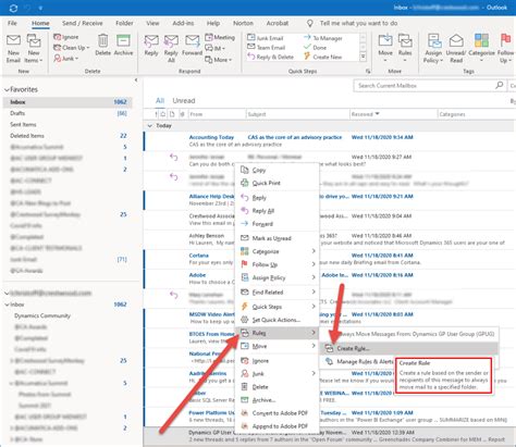 Clean Up Your Microsoft Outlook Inbox By Creating Rules