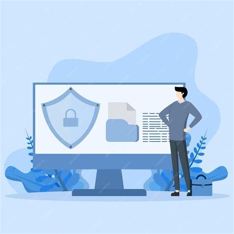Premium Vector Computer Security Lock Screen Unlocking Data Access Website And Internet