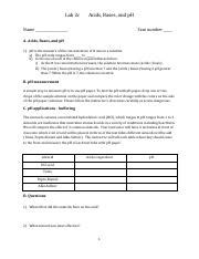Lab C Acids Bases And Ph Pdf Lab C Acids Bases And PH Name Seat Number A Acids Bases And