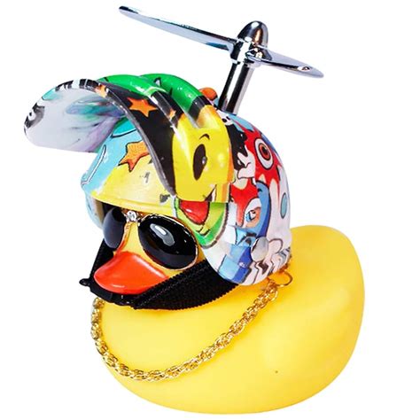 Wonuu Rubber Duck Car Ornament Squeeze Horn Rainbow Wonuu Rubber Duck