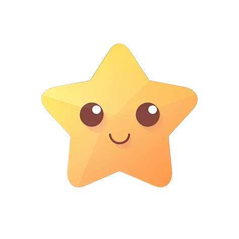 Cute Star Emoticon Vector Illustration On A White Background 22348526 Png
