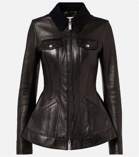 Peplum Leather Jacket